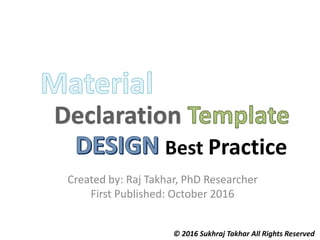 Material declaration template design best practice | PDF | Desktop ...