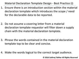 Material declaration template design best practice | PDF | Desktop ...