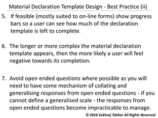 Material declaration template design best practice | PDF | Desktop ...