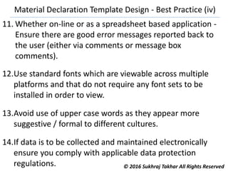 Material declaration template design best practice | PDF | Desktop ...