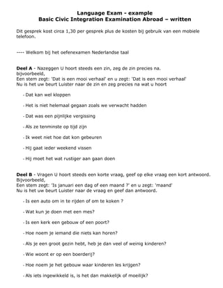 Material de estudio examen inburgering abroad | DOCX
