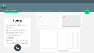 Material Design Overview | PPTX | Desktop Publishing | Computer Software and Applications
