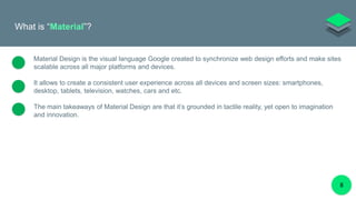 Material Design Overview | PPTX | Desktop Publishing | Computer ...