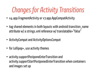 Android Material Design APIs/Tips | PDF