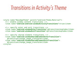 Android Material Design APIs/Tips | PPT