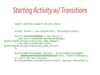Android Material Design APIs/Tips | PPT