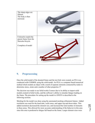 Material, design & analysis of a bicycle frame | PDF