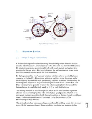 Material, design & analysis of a bicycle frame | PDF