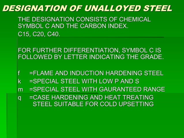 MATERIAL DESIGNATION SYSTEM.ppt | Chemistry | Science
