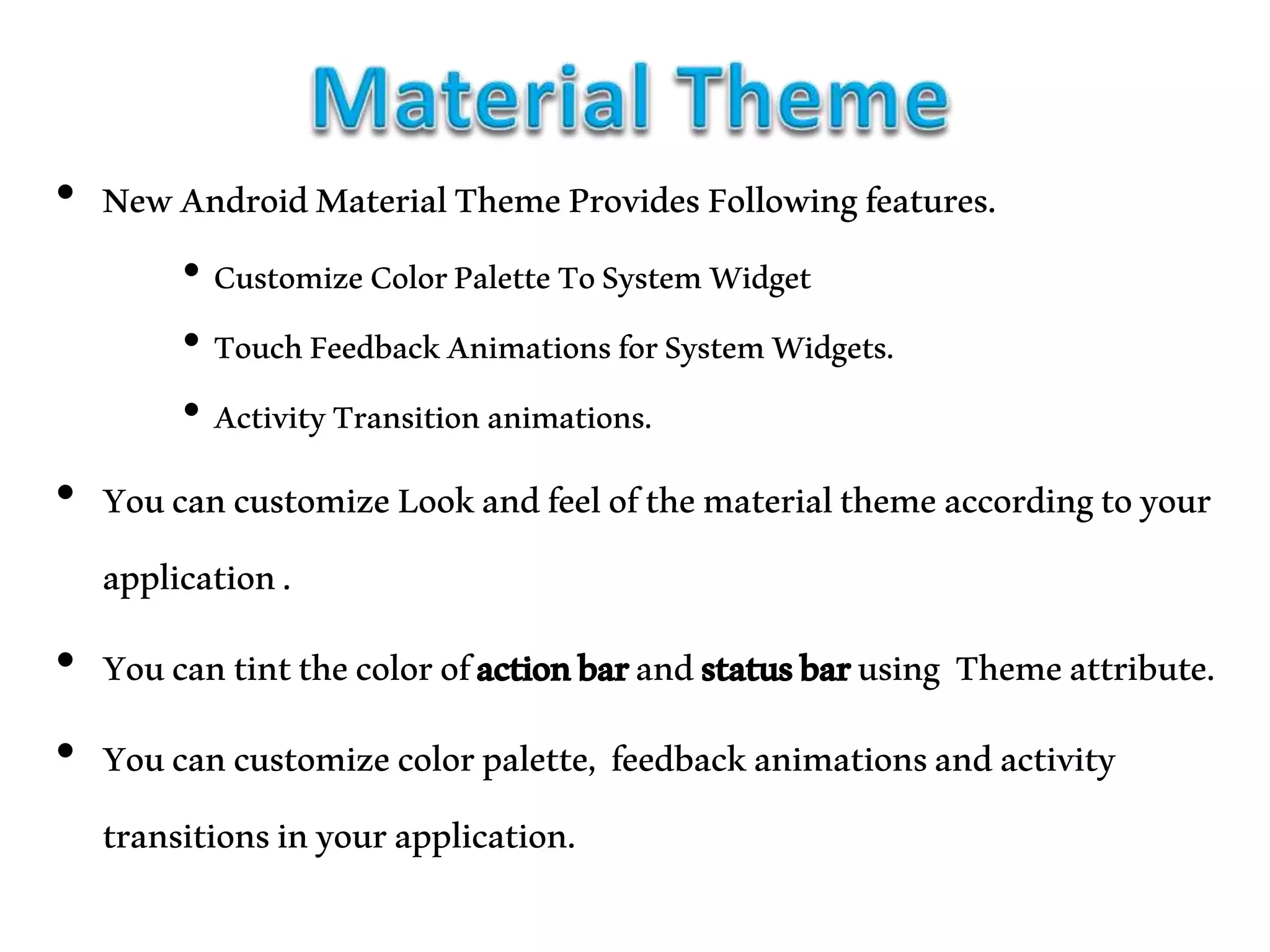 Material design in android L developer Preview | PPT
