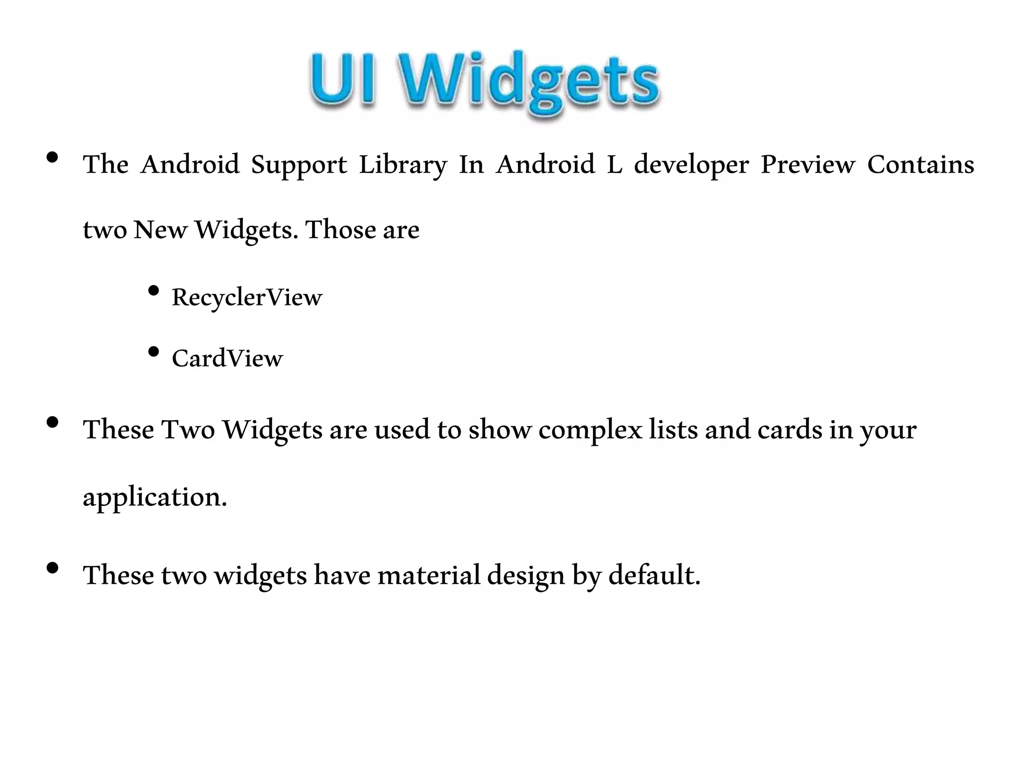 Material design in android L developer Preview | PPT