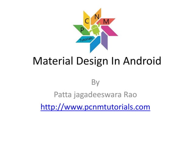 Material design in android L developer Preview | PPT