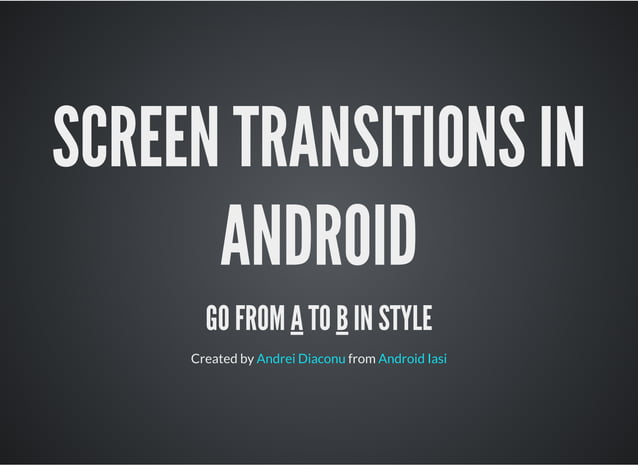 Material design screen transitions in android | PPT