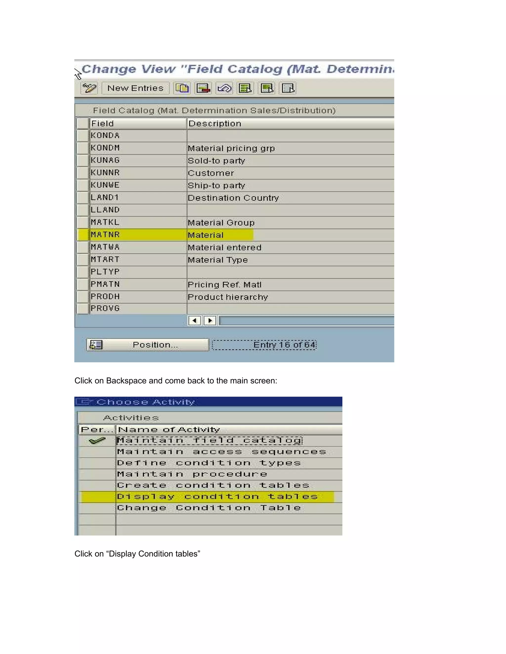 Material determination | DOC