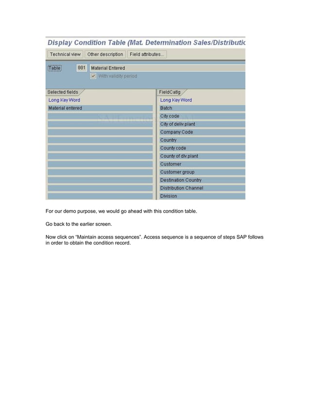 Material determination | DOC