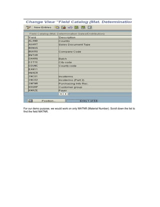 Material determination | DOC