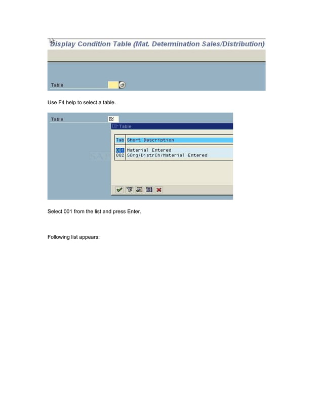 Material determination | DOC