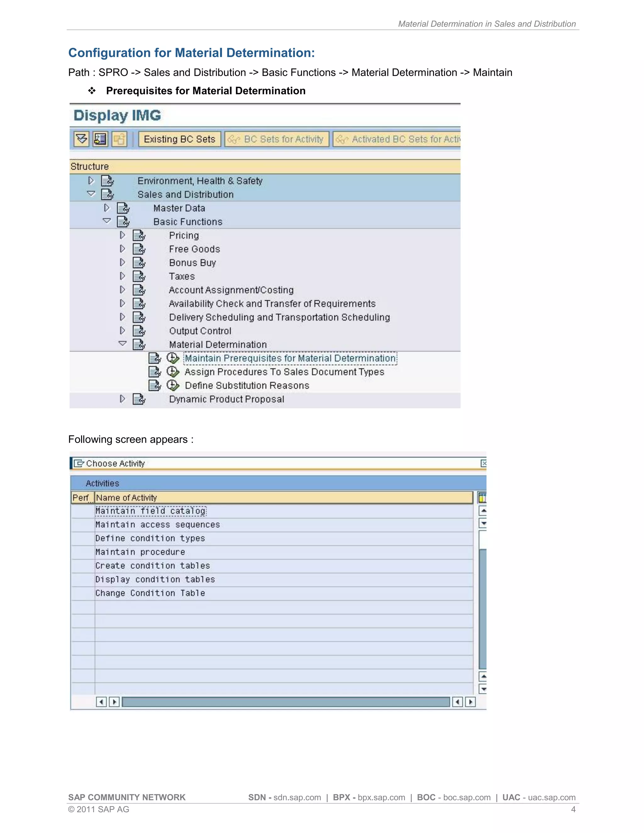 Material determination in sales and distribution | PDF