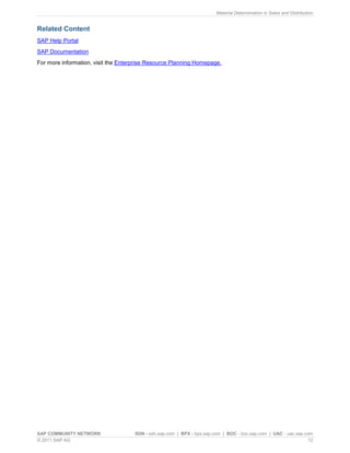 Material determination in sales and distribution | PDF