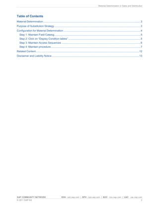 Material determination in sales and distribution | PDF