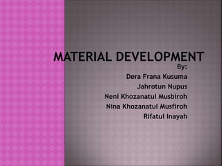 Material development | PPTX