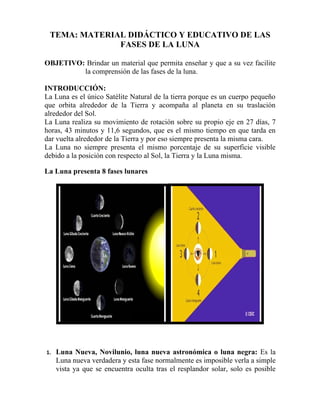 Material Didáctico las Fases de la Luna | DOC