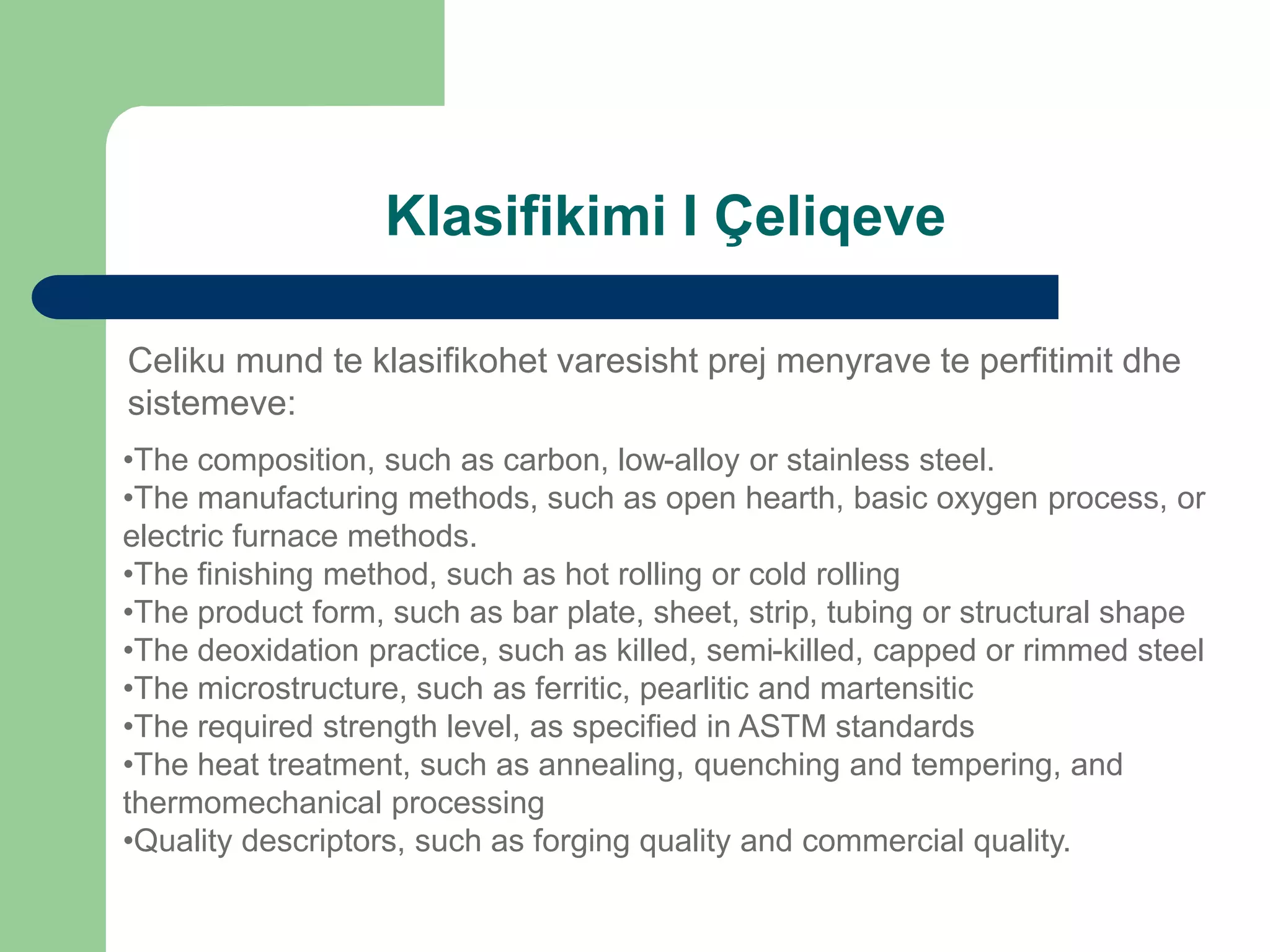 Materiale ndertimore ii çeliku | PPT
