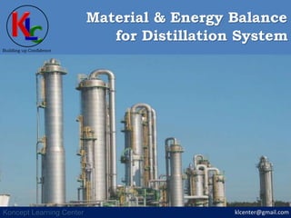 Material & Energy Balance for Distillation | PPSX