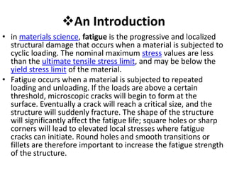 Seminar on fatigue | PPTX