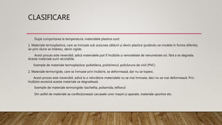 Materiale plastice | PPTX
