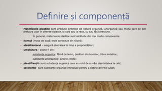 Materiale plastice | PPT