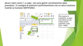 Tabelle pivot e import dati su Microsoft Excel | PPTX