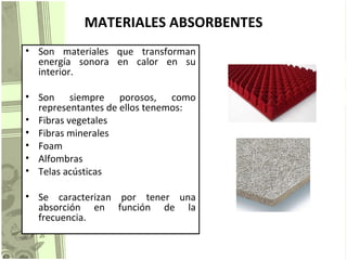 Materiales absorbentes | PPT