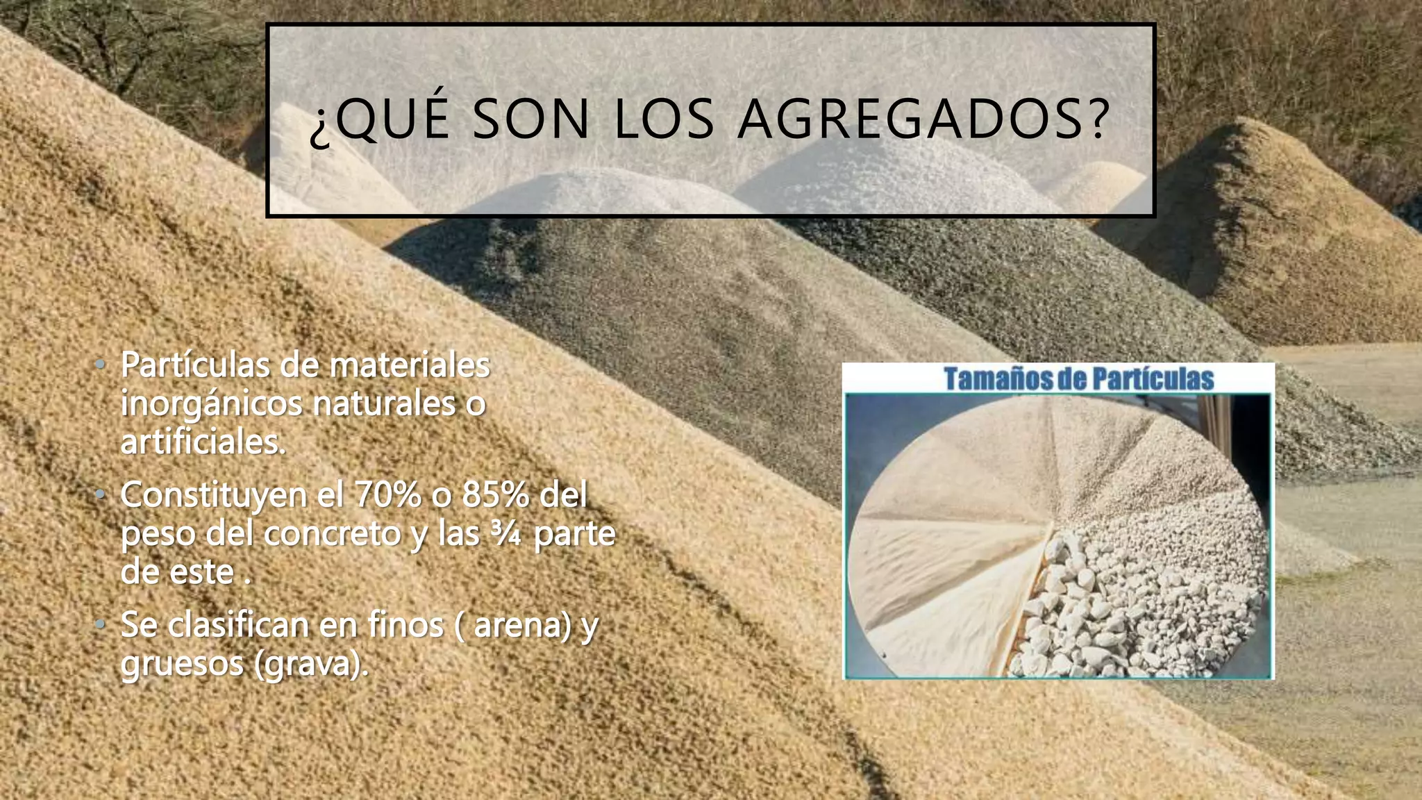 Diapositivas sobre materiales aridos | PPTX