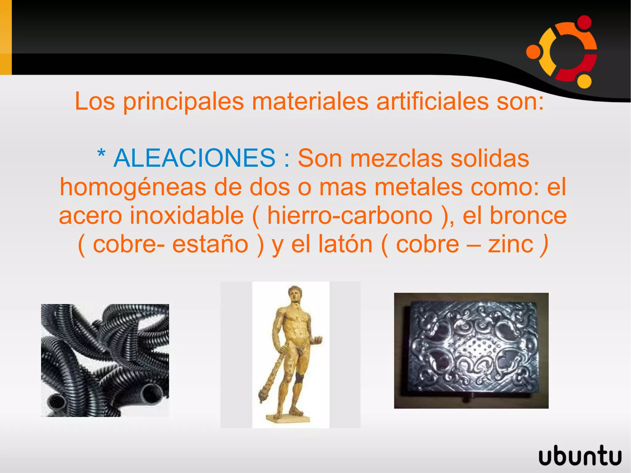 Materiales artificiales
