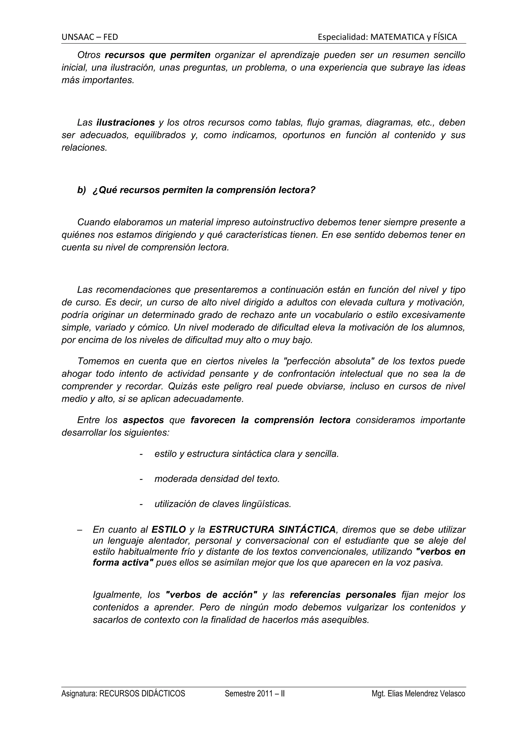 Materiales autoinstructivos | PDF