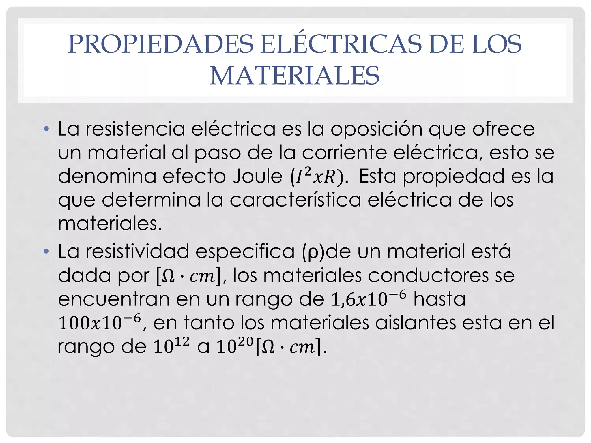 Materiales conductores y aislantes | PPT