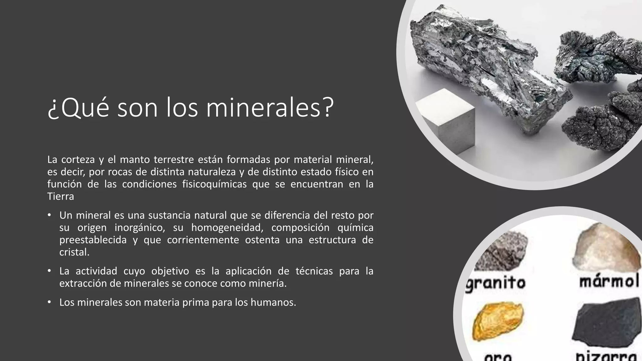materiales de origen mineral | PPTX