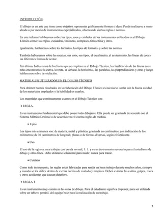Materiales de Dibujo Tecnico | PDF