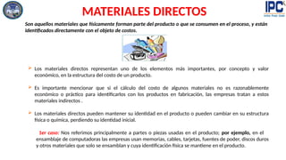 MATERIALES_DIRECTOS para la produccion de de ropa | PPTX