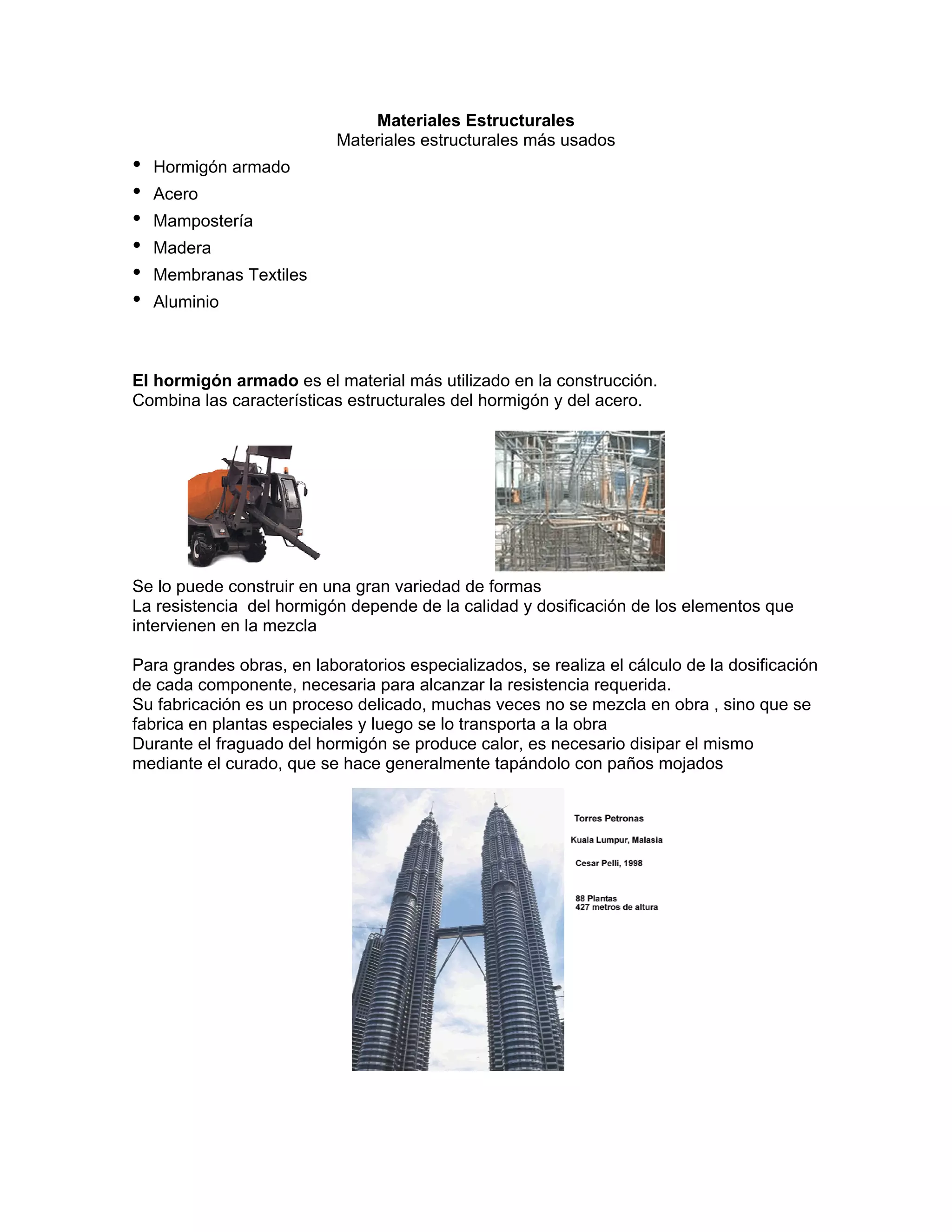 Materiales estructurales | PDF