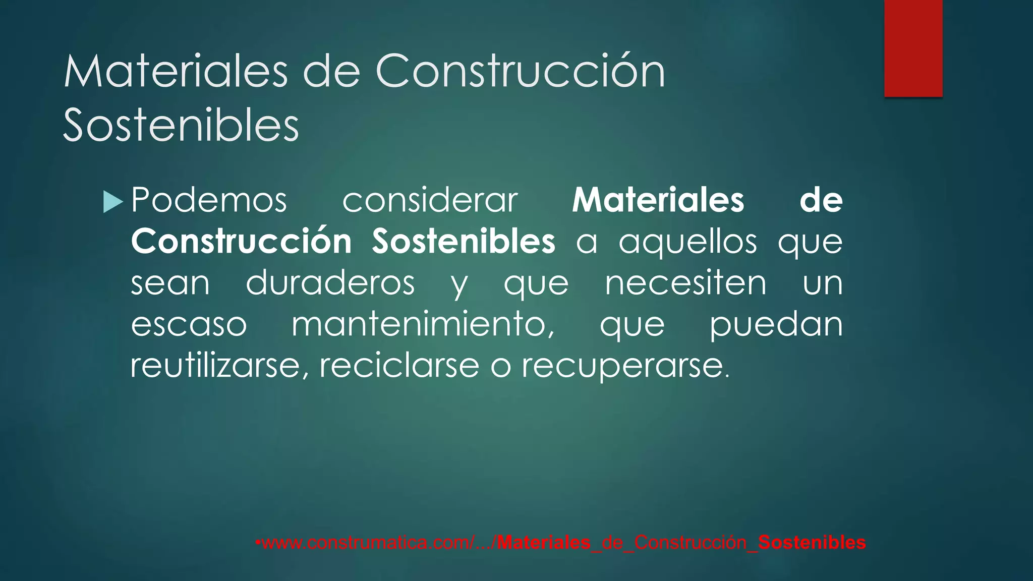 Materiales para edificios sustentables | PPTX