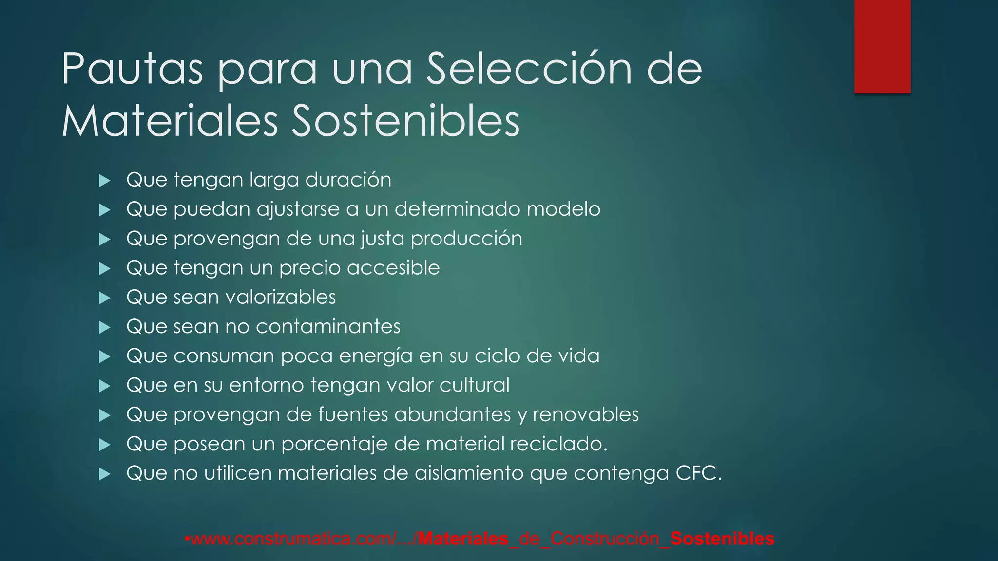 Materiales para edificios sustentables | PPTX
