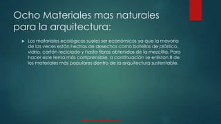 Materiales para edificios sustentables | PPTX