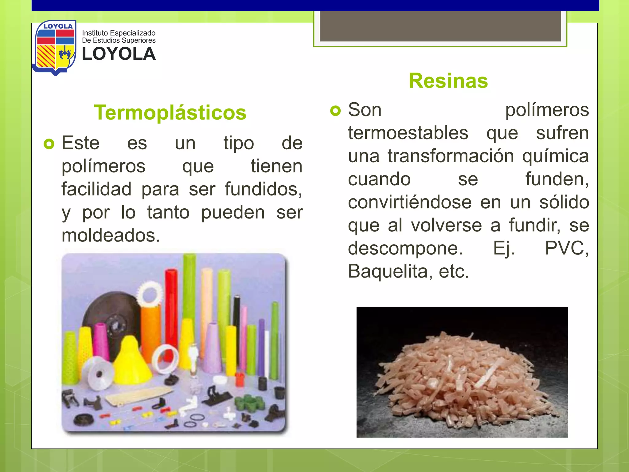 Materiales polimericos | PPTX | Chemistry | Science