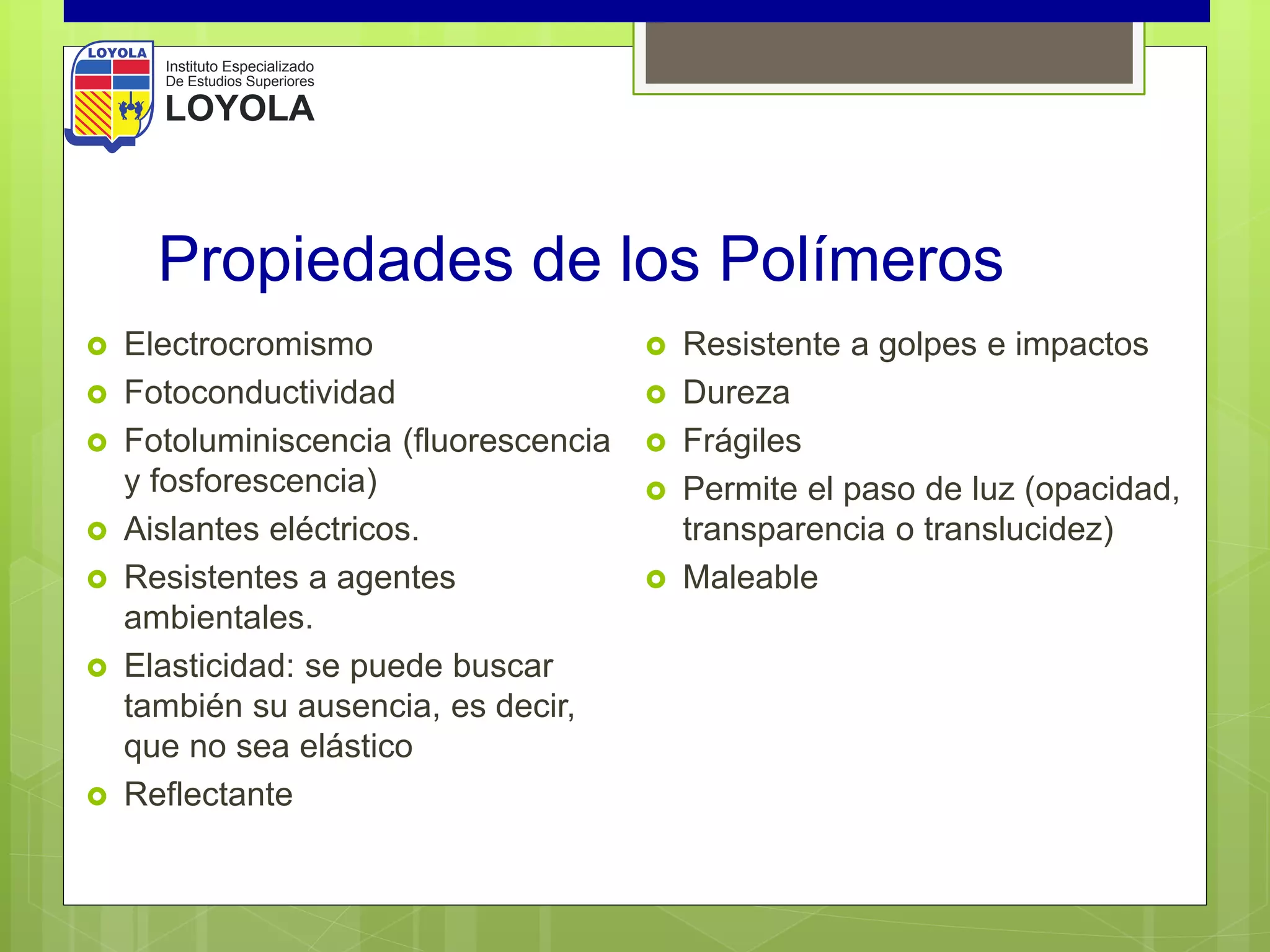 Materiales polimericos | PPT