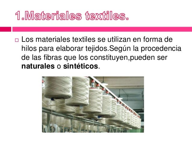 Materiales textiles