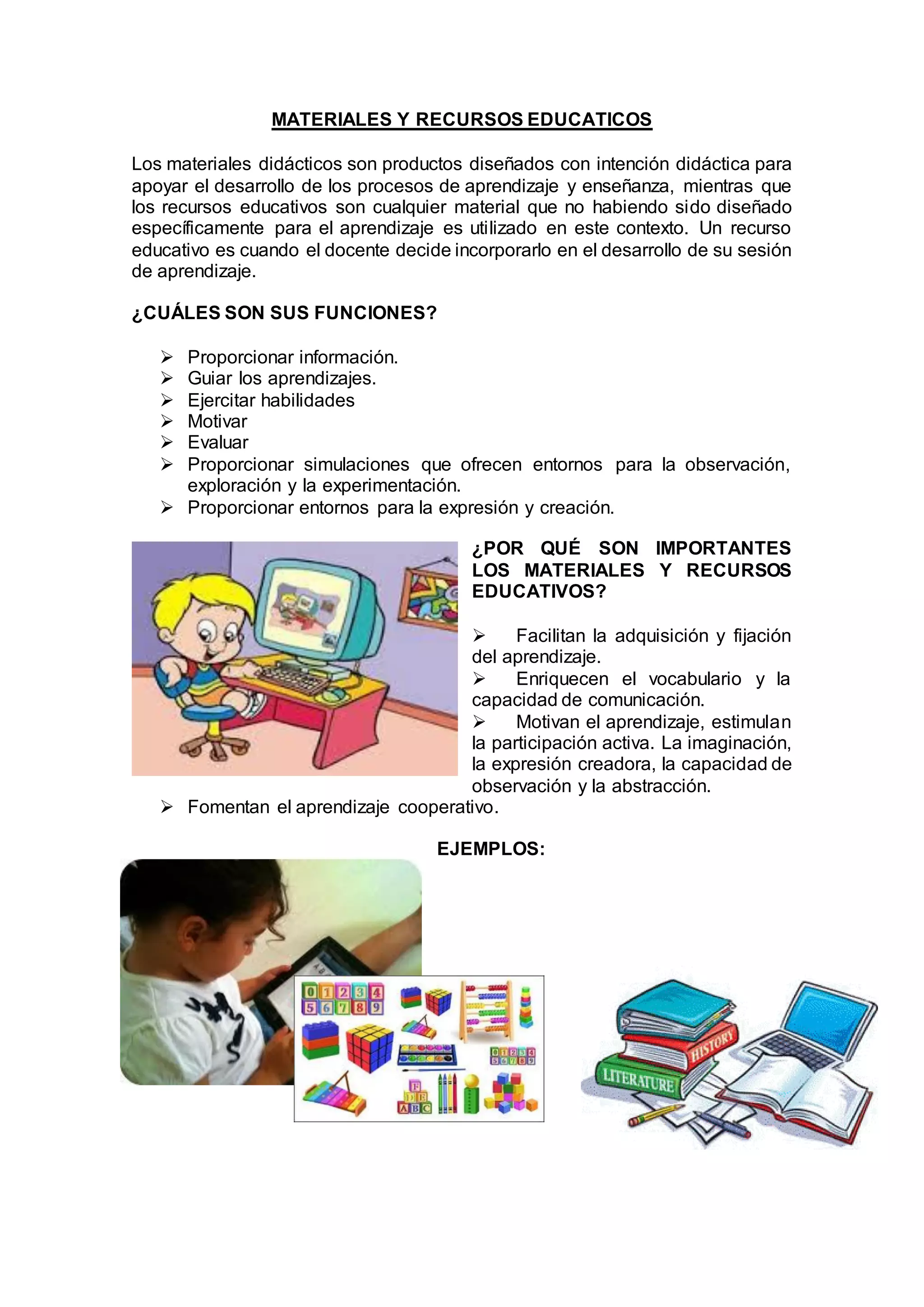 MATERIALES Y RECURSOS EDUCATIVOS PRIMARIA | PDF