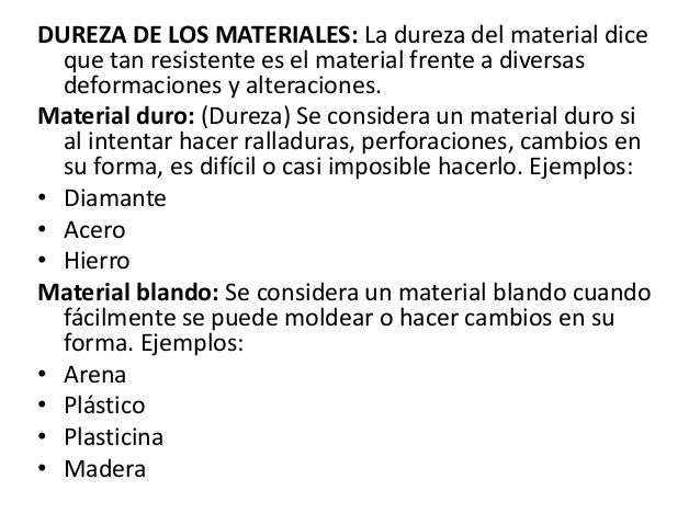 Materiales y sus propiedades