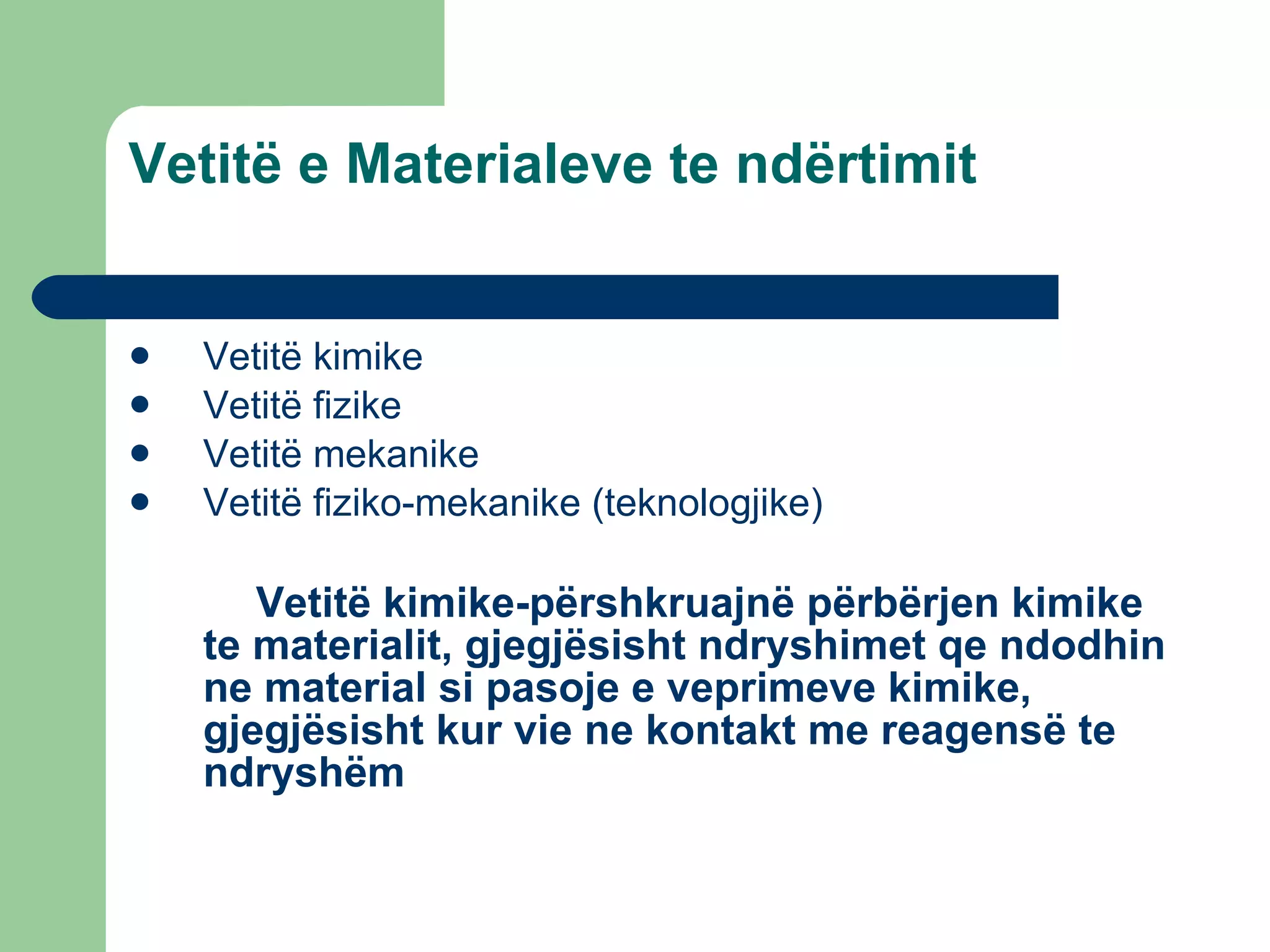 Materialet ndertimore I - Prezentim | PPT